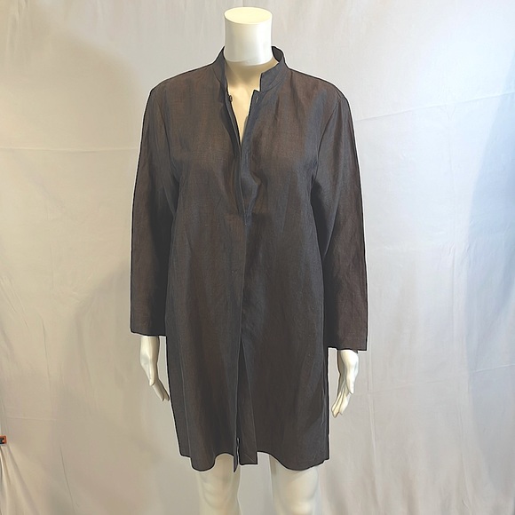 Eileen Fisher | Tops | Eileen Fisher Linen And Silk Dustertunic | Poshmark